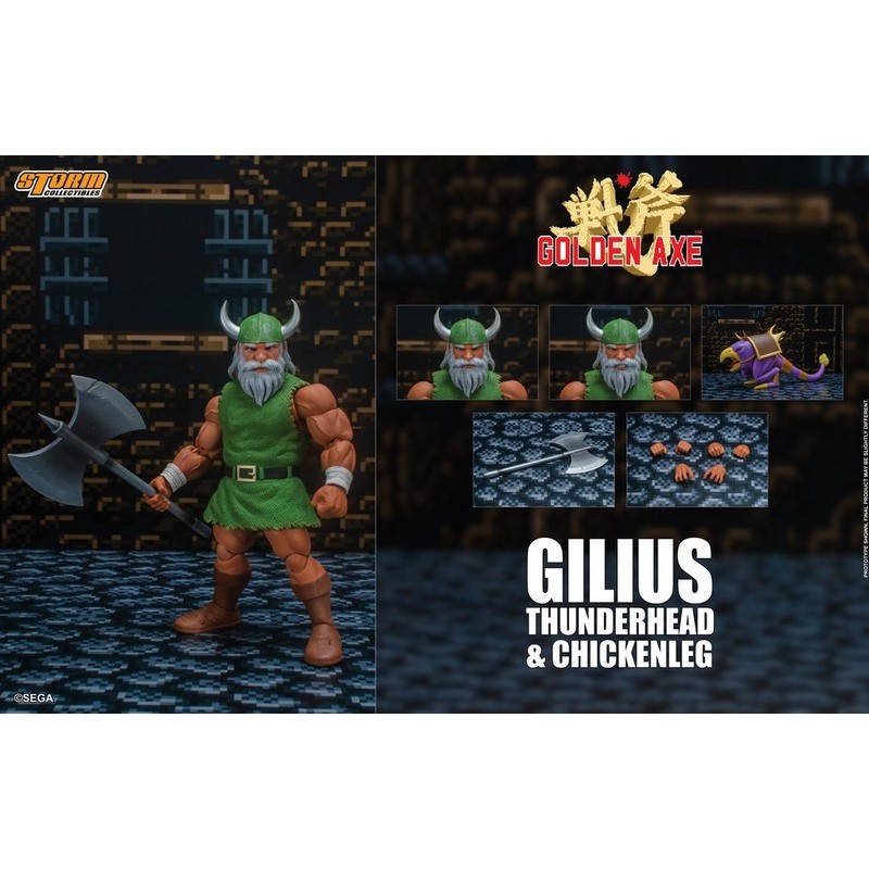 GILIUS THUNDERHEAD AND CHICKEN LEG - GOLDEN AXE - 1:12